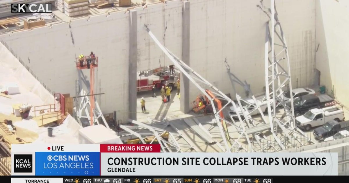 Glendale construction crew rescue is underway after structure collapse - CBS Los Angeles