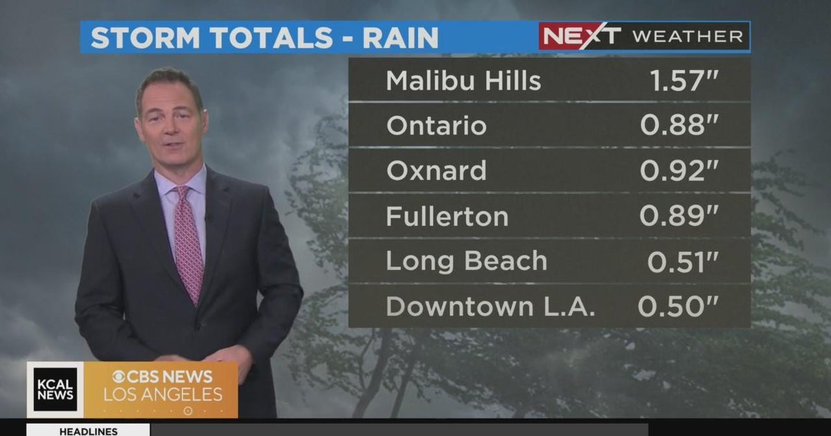 Spring SoCal Storm: Rain totals from SoCal spring storm - CBS Los Angeles