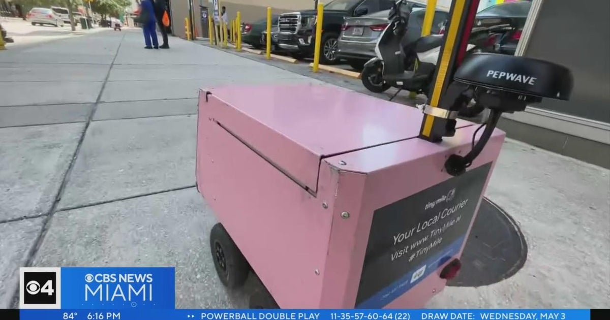 Robots delivering food in Miami? Better get used to it - CBS Miami