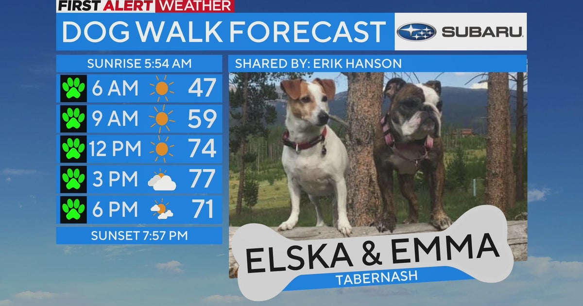 Elska & Emma join Dog Walk Forecast - CBS Colorado