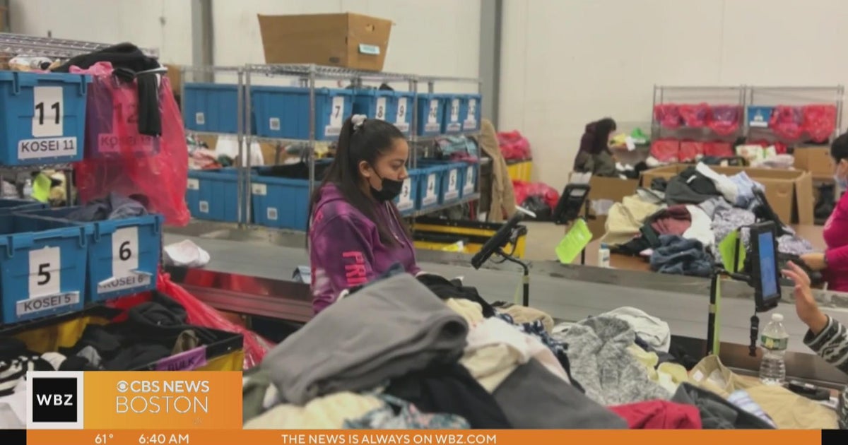 Helpsy's blue bins around Massachusetts collect unwanted clothes that ...