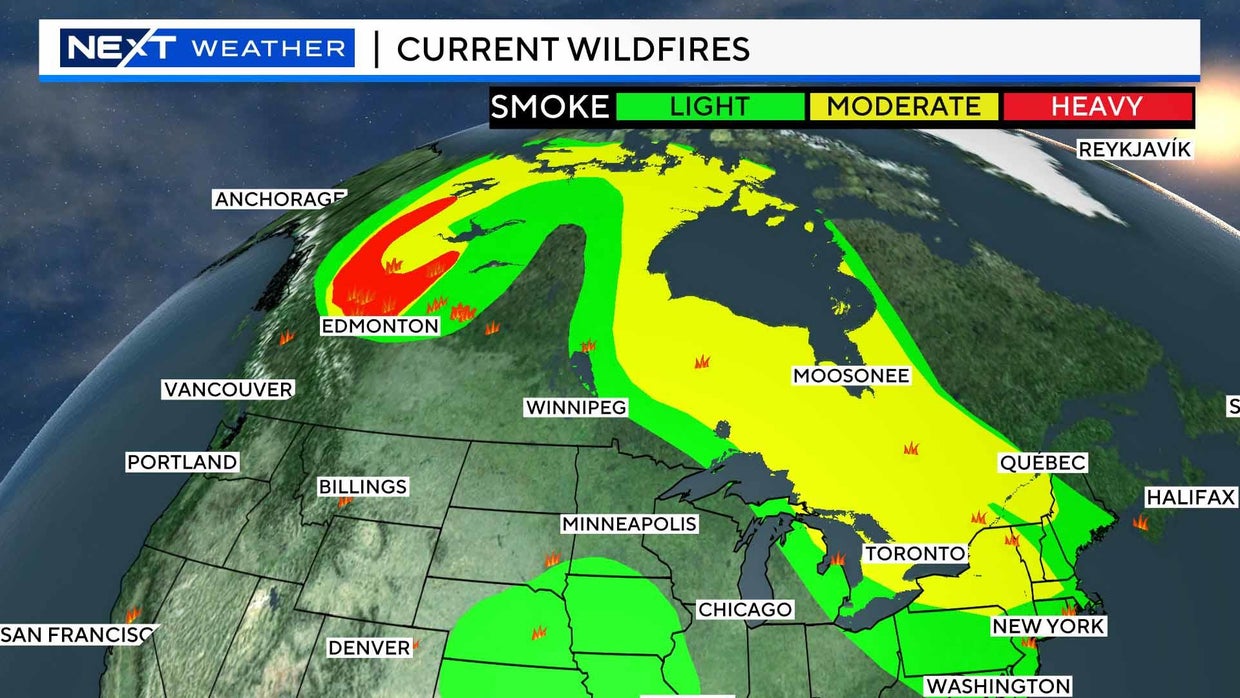 Haze over New England coming from wildfire smoke in Western Canada ...