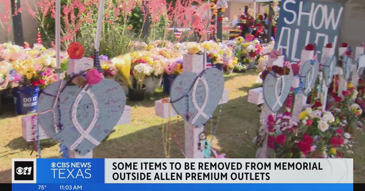 Parts of Allen shooting memorial to be removed - CBS Texas