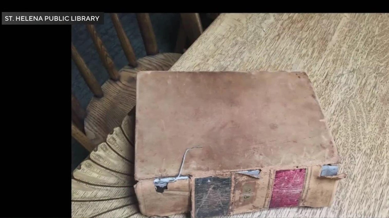 Book turned into St. Helena Library 96 years overdue - CBS Sacramento