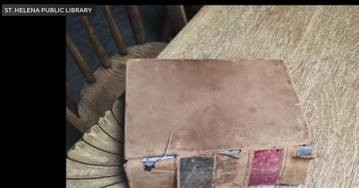 Book turned into St. Helena Library 96 years overdue - CBS Sacramento