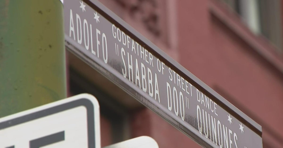 Street sign honors dance legend Shabba Doo - CBS Chicago
