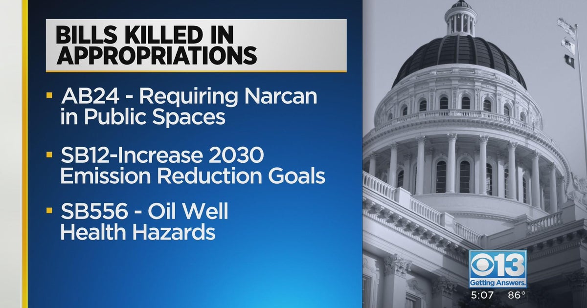 Several California bills killed in appropriations committee - CBS ...