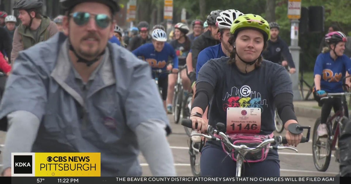 Hundreds turn out for Rush to Crush Cancer bike ride - CBS Pittsburgh
