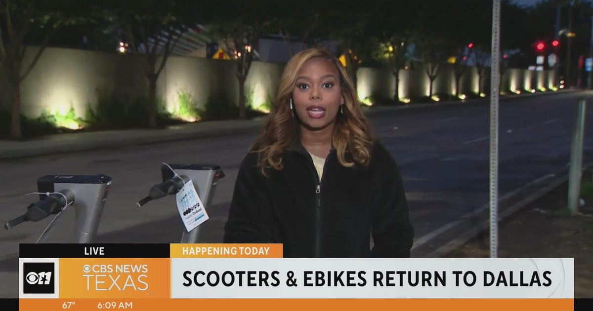 Electric scooters and e-bikes return to Dallas - CBS Texas
