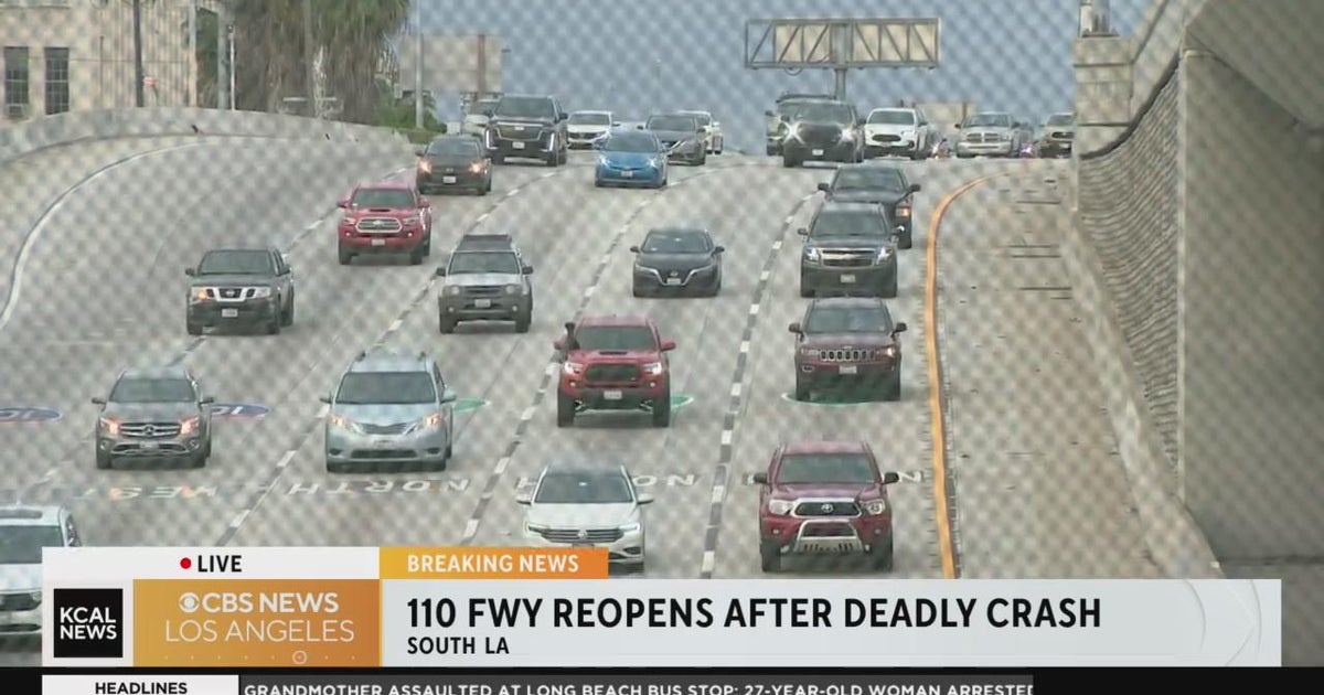 110 Freeway reopens after deadly wrong-way crash in south LA - CBS Los ... 110 Freeway reopens after deadly wrong-way crash in south LA - CBS Los ...