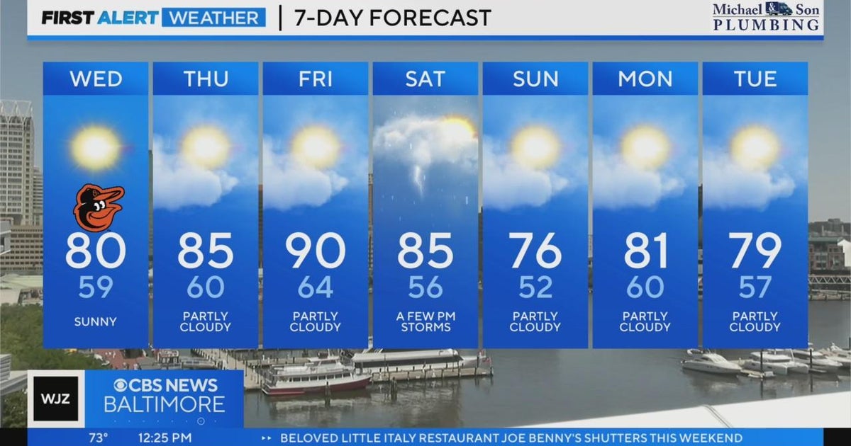 Marty Bass has your Wednesday afternoon forecast 5/31/2023 - CBS Baltimore