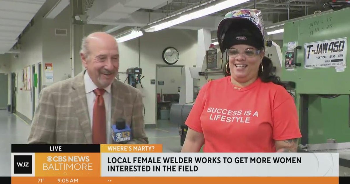 Where's Marty? Learning about women in welding at JARC Baltimore - CBS Baltimore