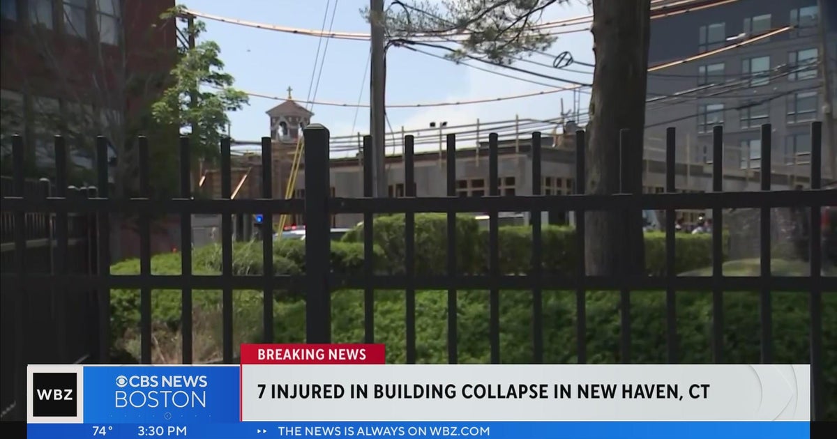 7 people hurt in building collapse in New Haven, CT - CBS Boston
