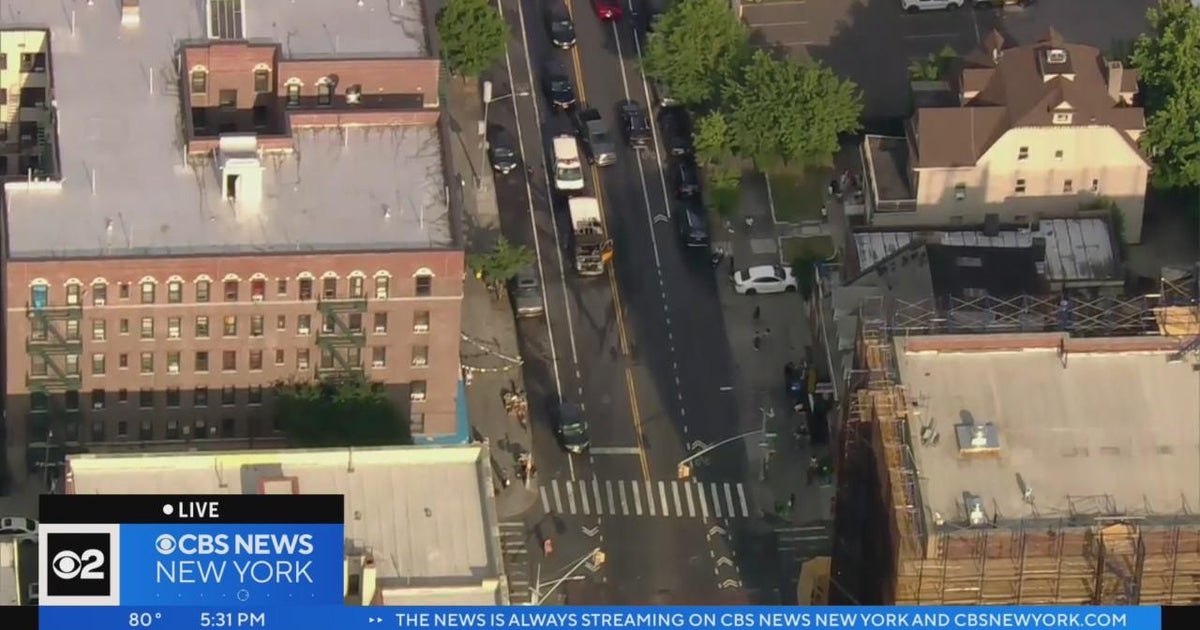 School bus catches fire in the Bronx - CBS New York