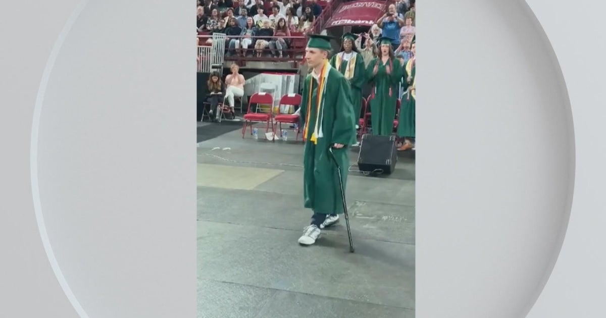 Paralyzed teen Noble Haskell walks again, but won't stop there - CBS ...