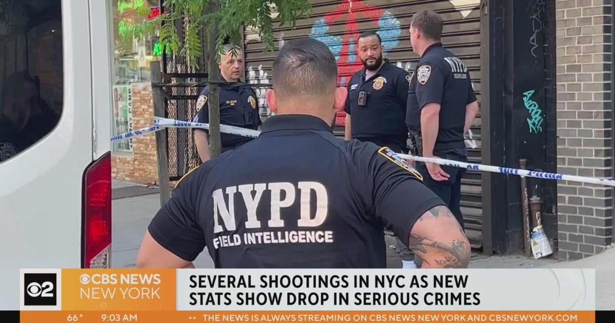 NYPD data shows substantial drop in serious crimes - CBS New York