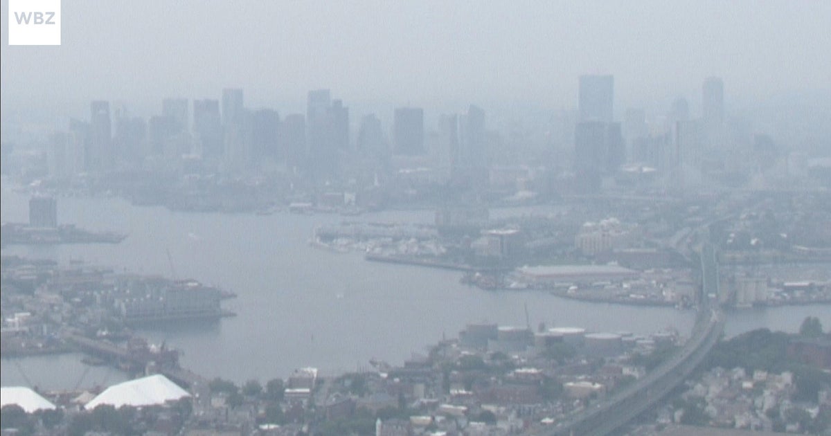 Wildfire smoke from Canada creates hazy sky over Boston - CBS Boston