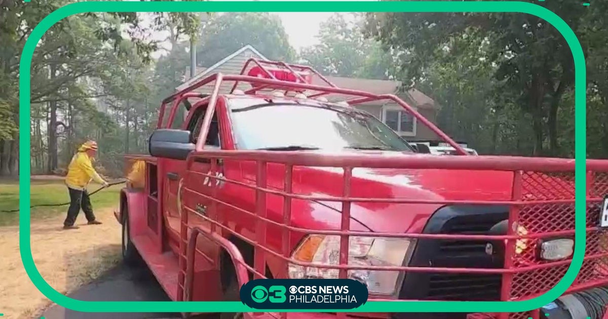 Jackson Township wildfire 100% contained - CBS Philadelphia