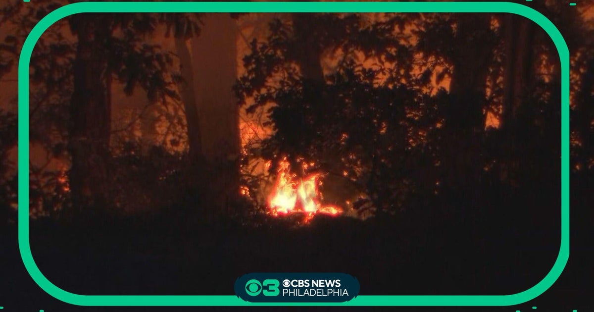 Jackson wildfire now 70% contained: NJFFS - CBS Philadelphia