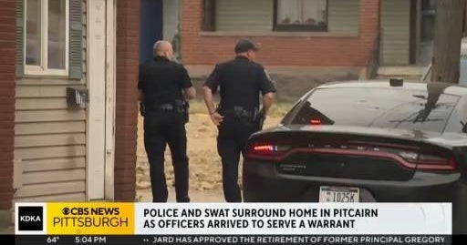 SWAT surrounds Pitcairn home - CBS Pittsburgh