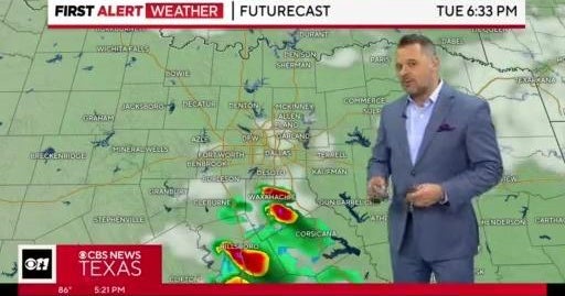 Scattered thunderstorms spread out over North Texas - CBS Texas