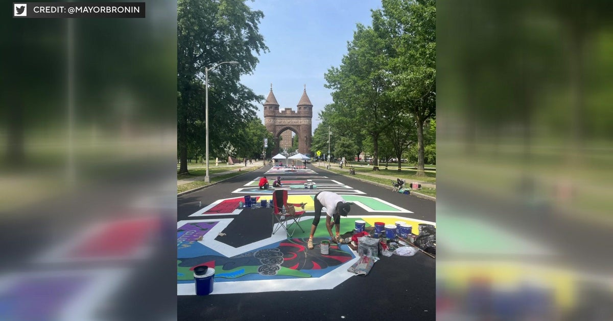 Artists repaint vandalized Black Lives Matter mural in Hartford - CBS ... Artists repaint vandalized Black Lives Matter mural in Hartford - CBS ...