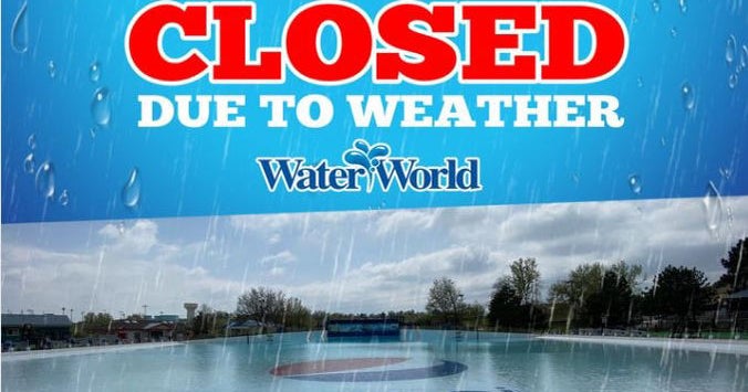Water World closed again due to chilly, rainy weather - CBS Colorado