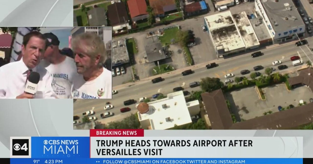 Former President Trump waves to supporters outside Versailles ...