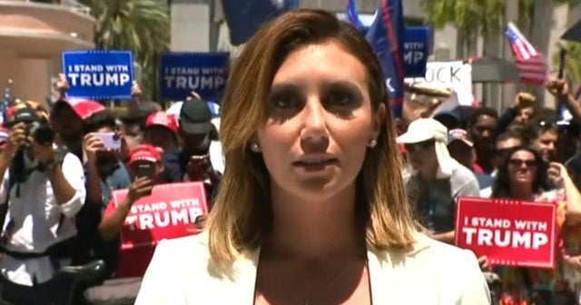 Trump attorney Alina Habba addresses reporters in front of courthouse ...