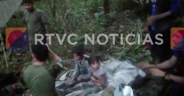 Footage shows child plane crash survivors being rescued - CBS News