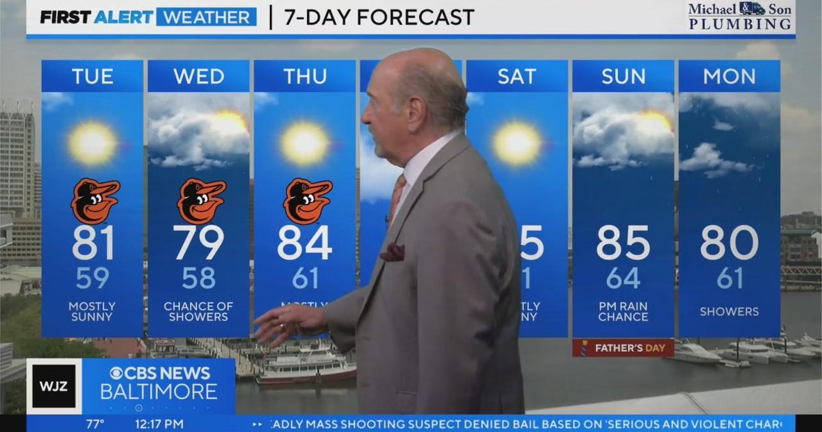 Marty Bass has your Tuesday afternoon forecast 6/13/23 - CBS Baltimore