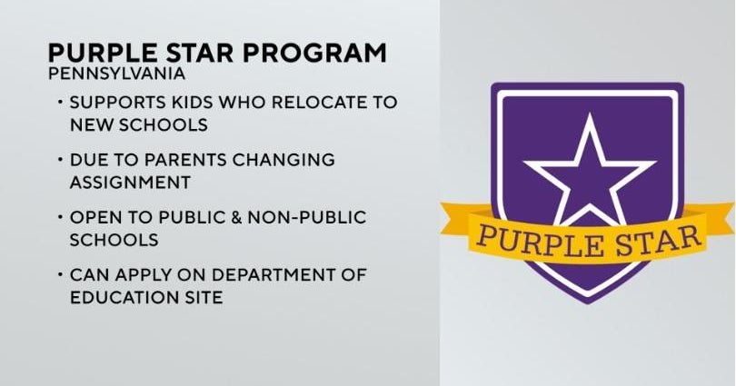 Pa. Department of Education launches 'Purple Star' School Program to help military families ...