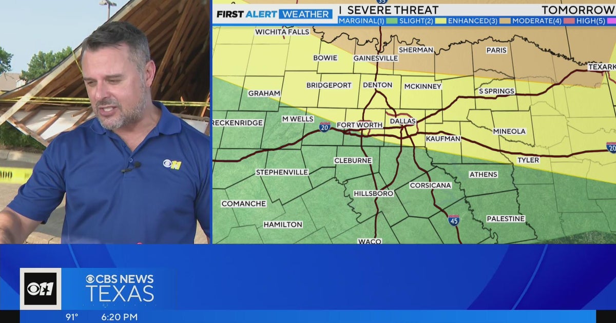 Severe weather threat returns Saturday - CBS Texas