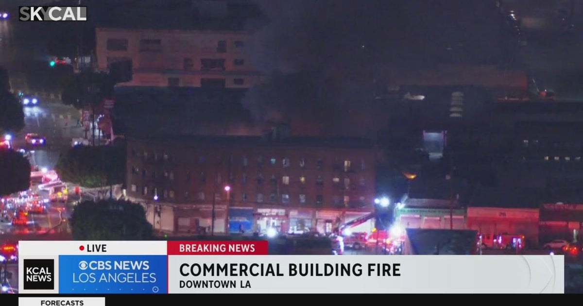 More than 100 firefighters battling greater alarm fire at commercial building in downtown LA ...