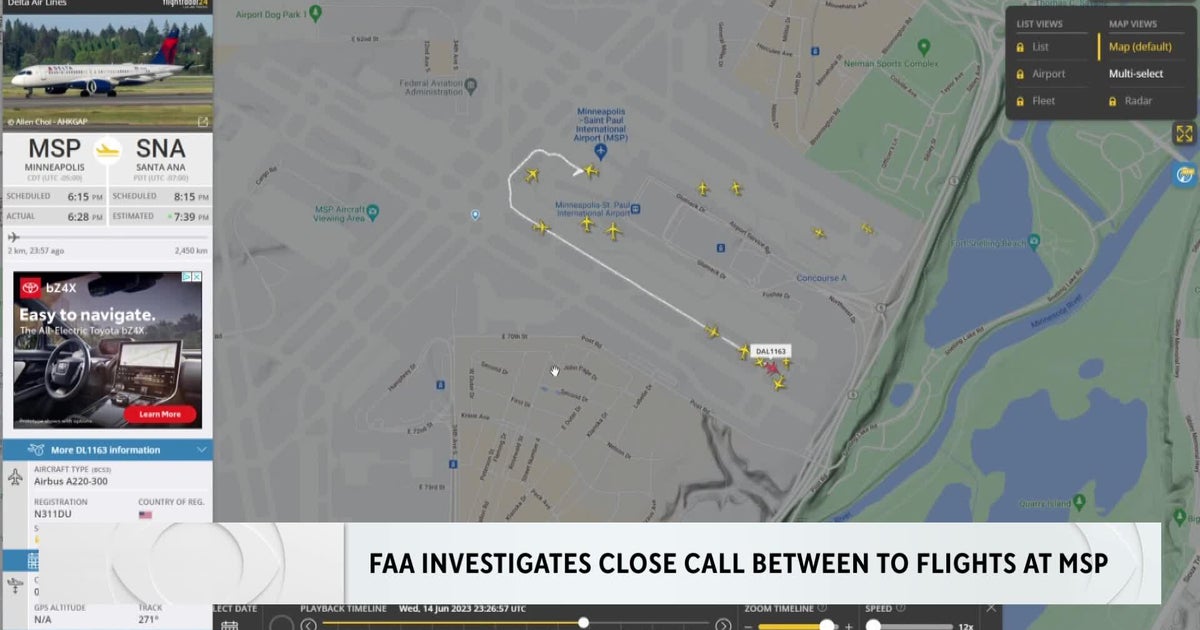 2 flights have close call at MSP Airport, FAA investigating - CBS Minnesota