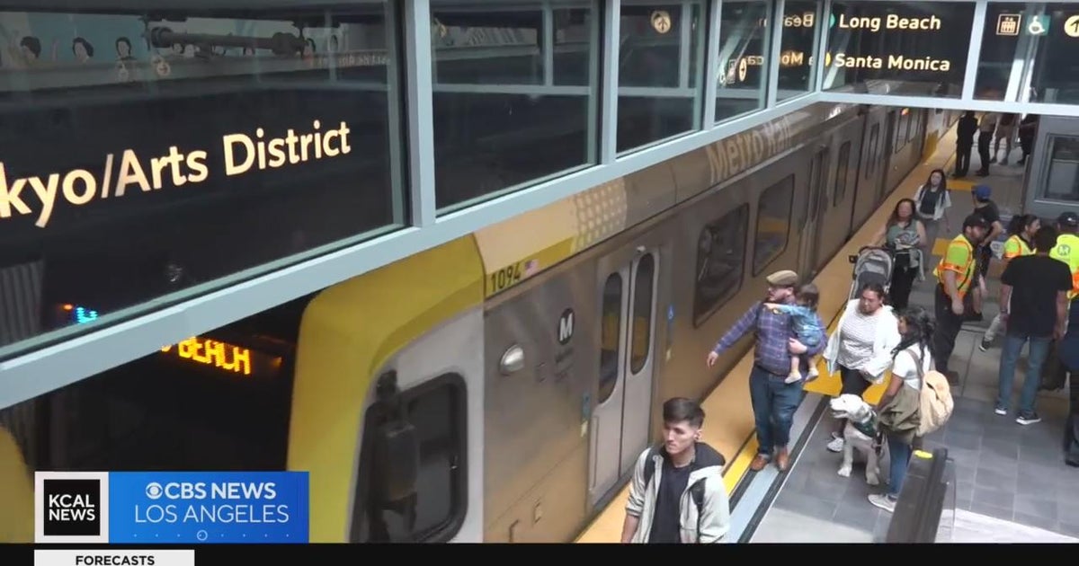 Metro unveils long-awaited regional connector stations - CBS Los Angeles