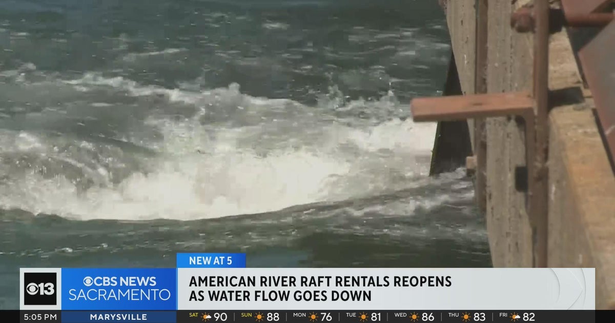 American River Raft Rentals reopens as water flow drops - CBS Sacramento