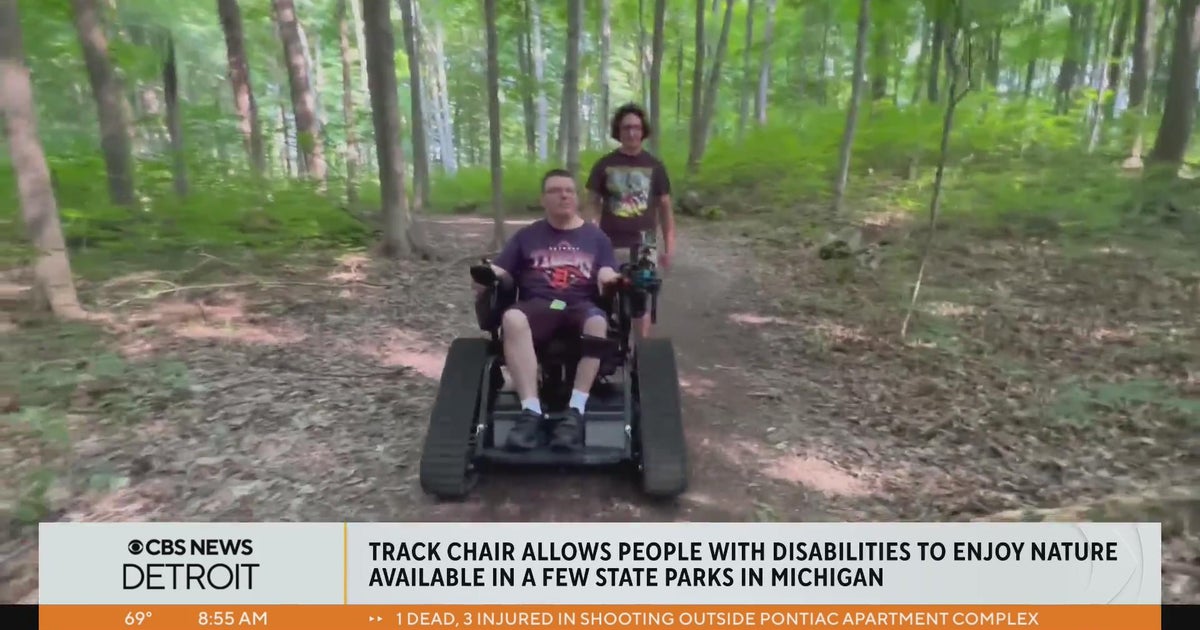 Track chair allows people with disabilities to enjoy state parks in ...
