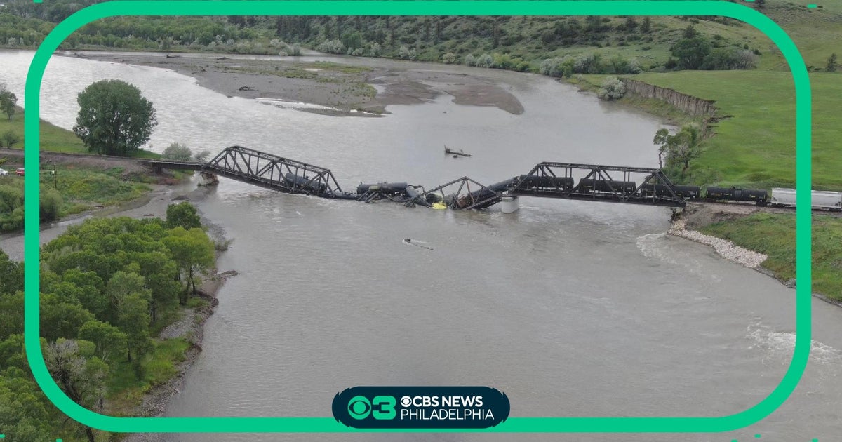 Train derailment into Yellowstone River - CBS Philadelphia