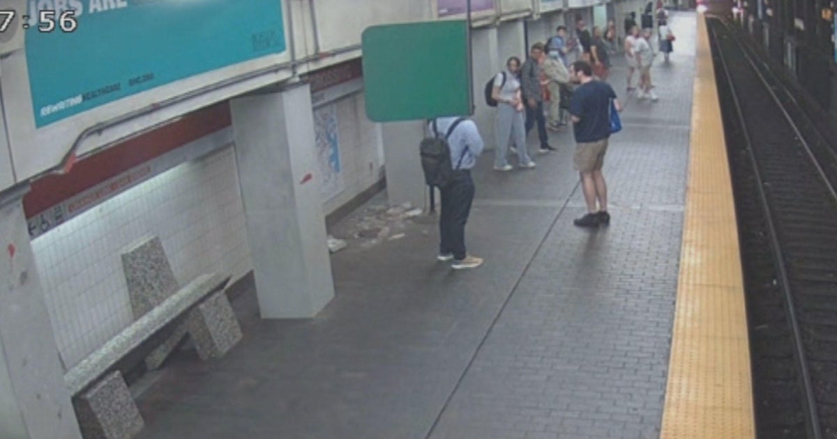 Falling debris from ceiling narrowly misses MBTA rider at Downtown ...