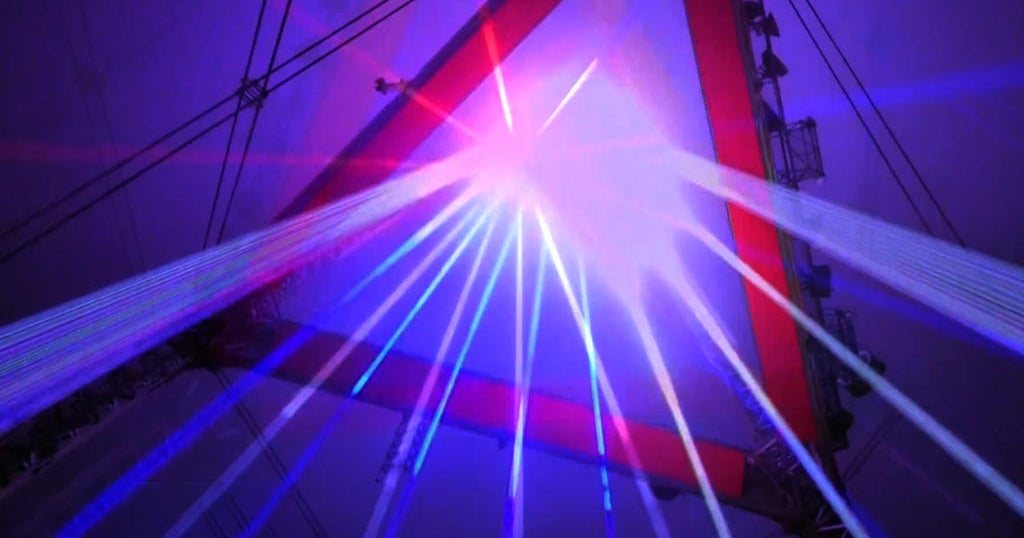 Colorful lasers shine through S.F. Sutro Tower on its 50th anniversary ...