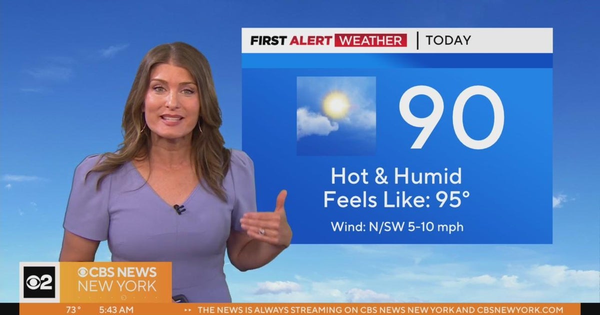 First Alert Weather: Hot and humid in the 90s - CBS New York
