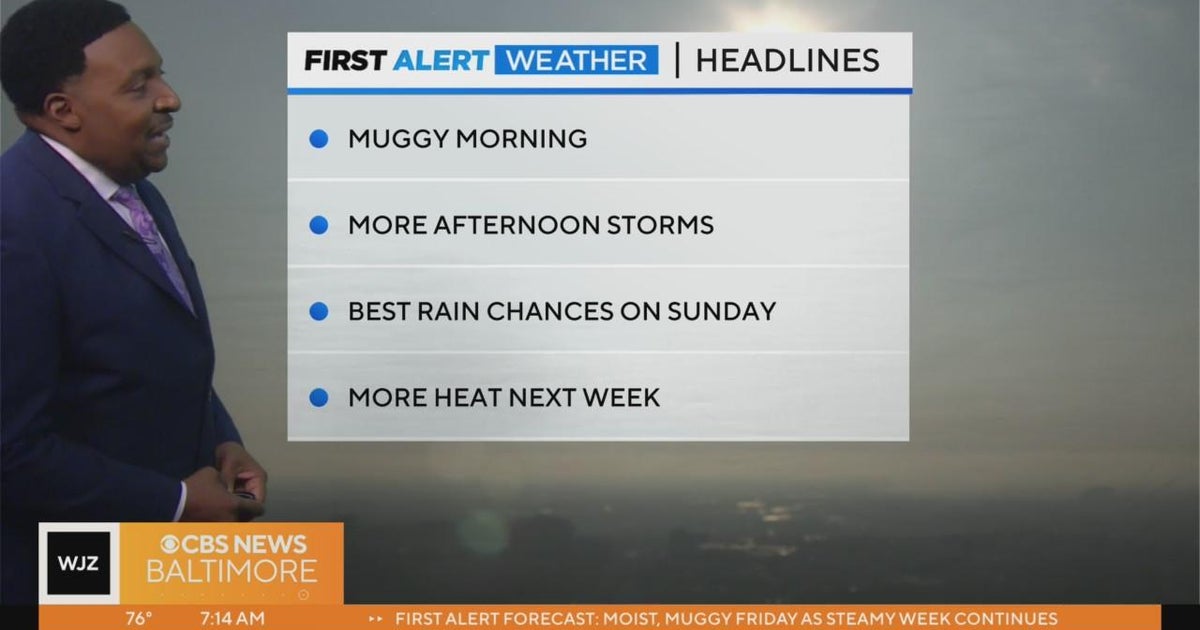 Meteorologist Tim Williams has your Friday morning forecast - CBS Baltimore