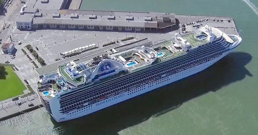 Cruise ship with punctured hull remains in San Francisco through ...