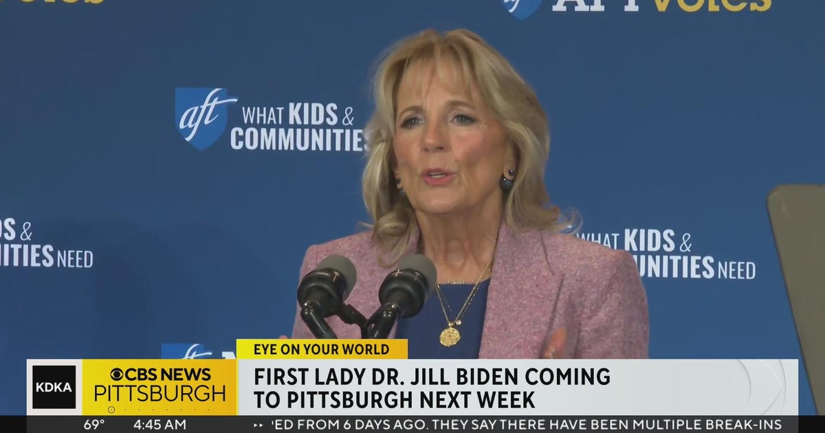 First Lady Dr. Jill Biden coming to Pittsburgh next week - CBS Pittsburgh