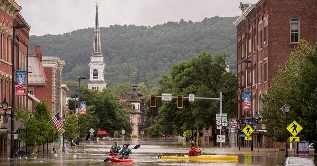 Vermont residents rescued by kayak after devastating floods - CBS News