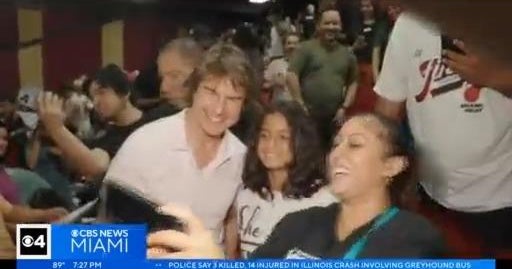 Tom Cruise shocks viewers in Miami with surprise appearance - CBS Miami