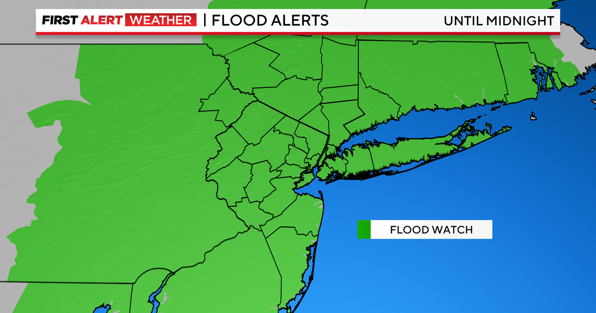 First Alert Forecast: Flood Watch in effect across Tri-State Area - CBS ...