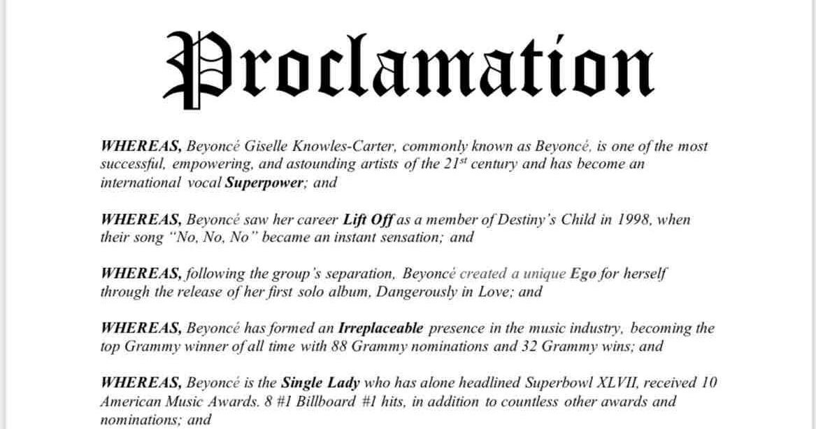 Mayor Frey, Gov. Walz issue proclamations declaring it Beyonce Day in ...