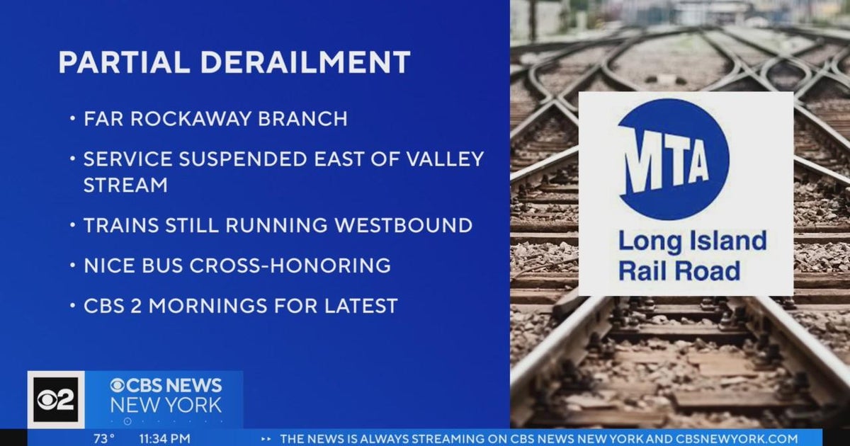 LIRR's Far Rockaway branch suspended after partial derailment - CBS New ...